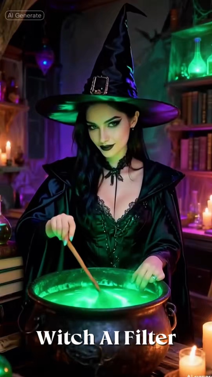 Witch AI Filter - video template by CapCut
