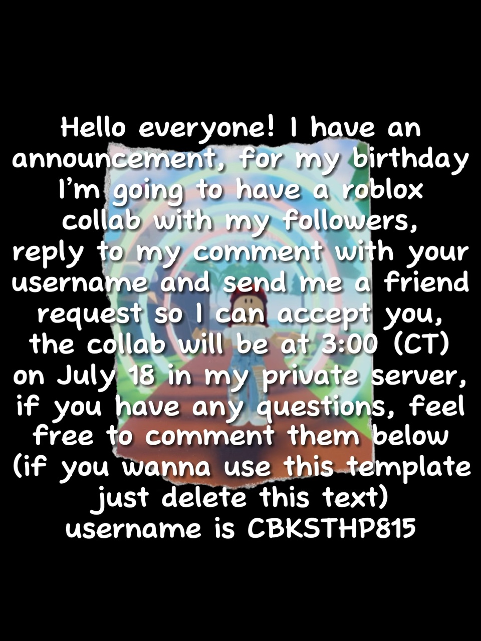 Roblox collab - video template by CapCut